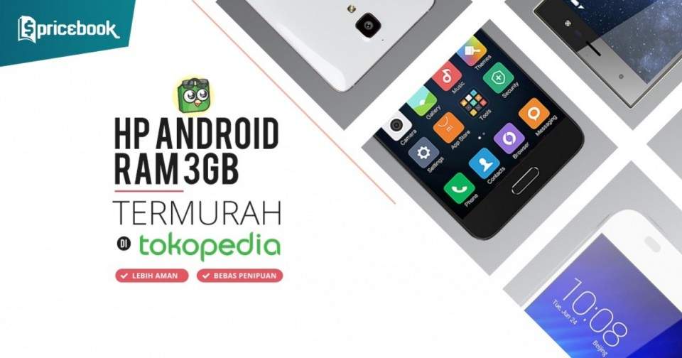 9 HP Android RAM 3GB Termurah di Tokopedia | Pricebook